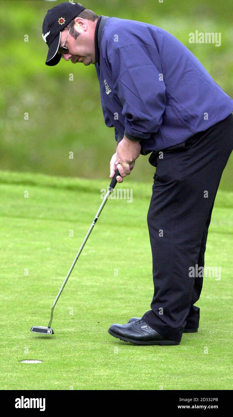 Golfer Fraser Mann puts on the first green during his third round at ...