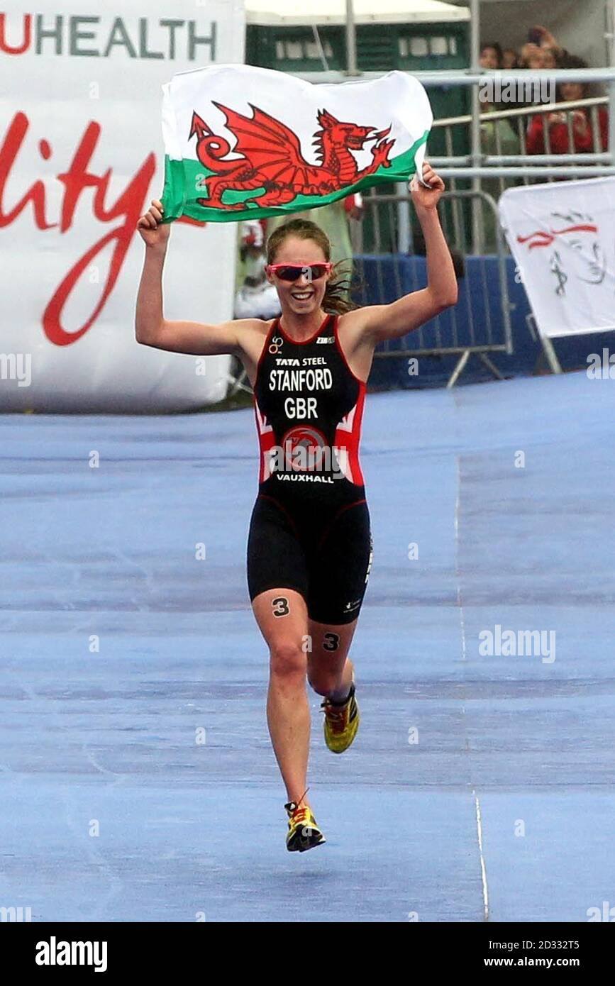 Great Britain's Non Stanford who won the Triathlon Grand Elite Woman ...