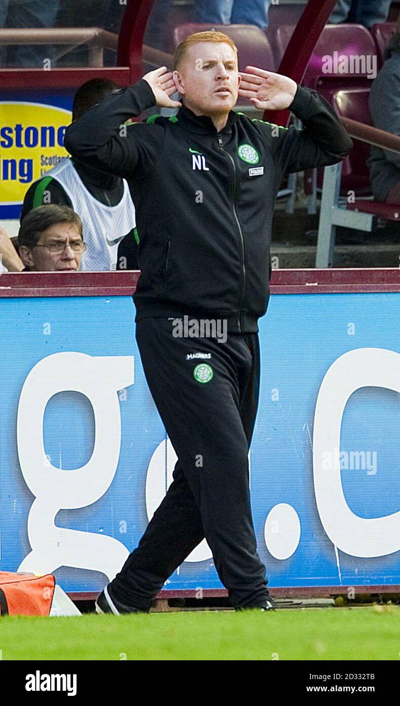 Celtic manager Neil Lennon during the Scottish Premiership match at ...