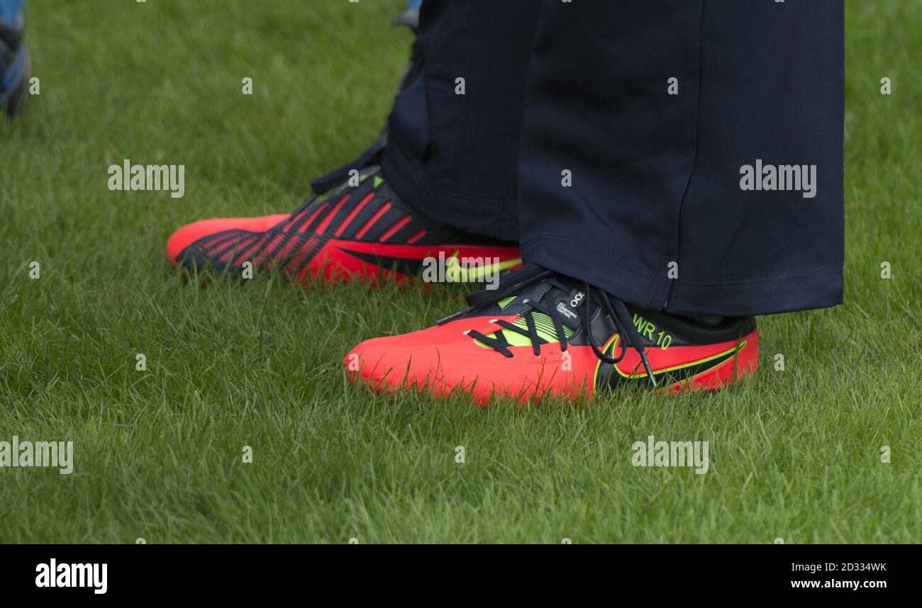 The boots worn by the Duke of Cambridge as he trains with members of ...