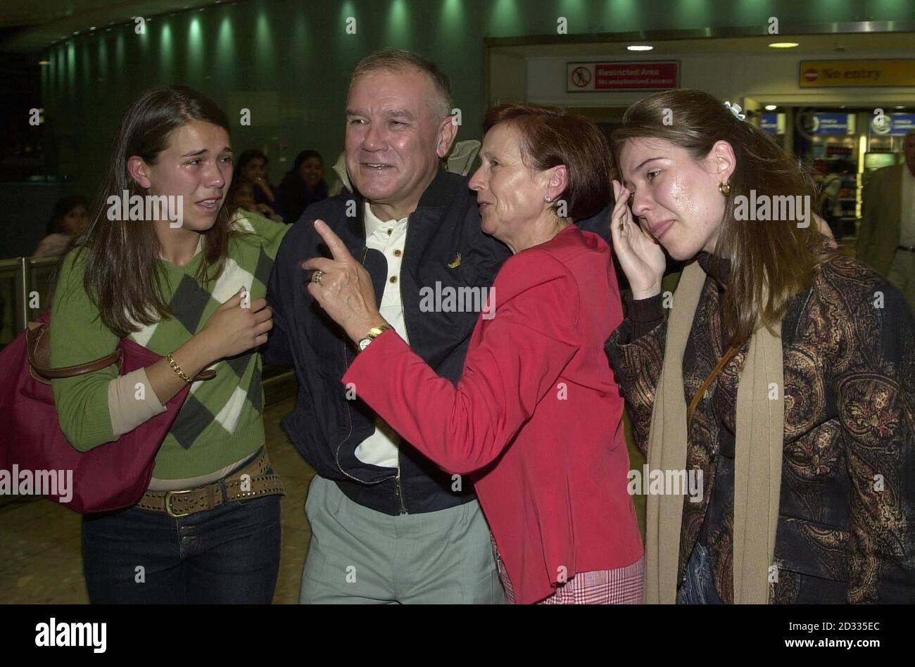 British businessman George Atkinson with his wife Helene and daughters ...