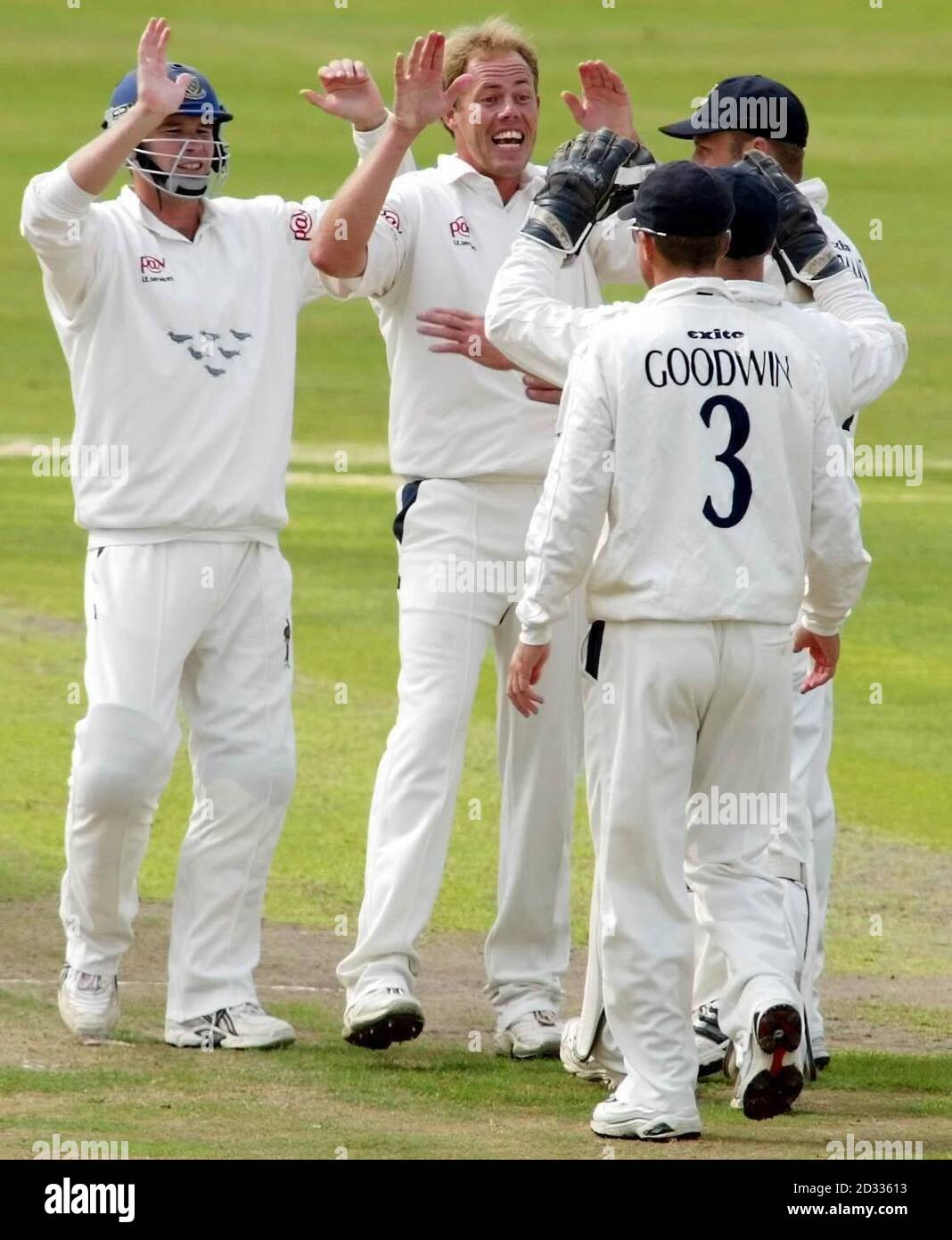 Lancashires mark chilton celebrates hi-res stock photography and images ...