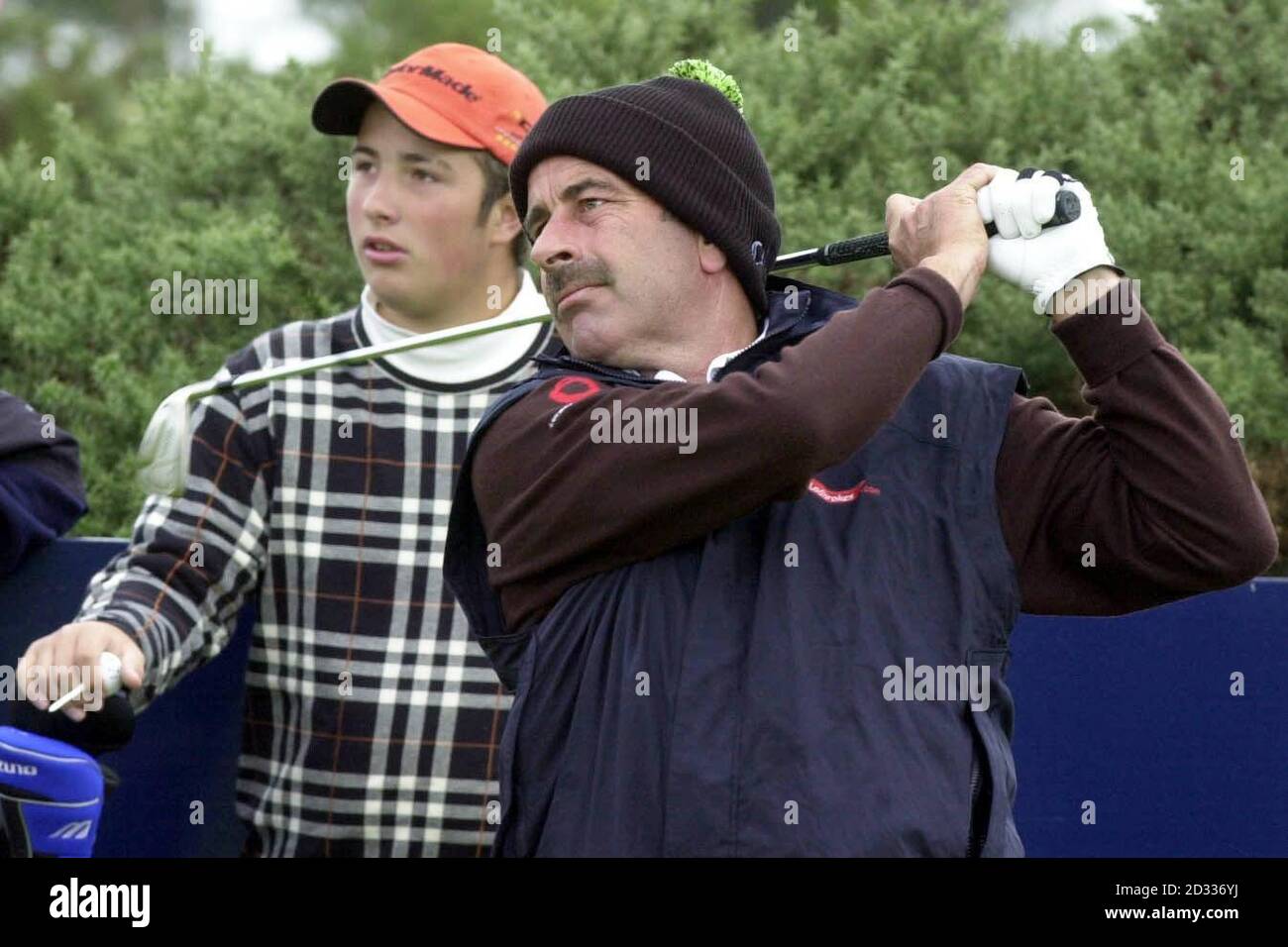 Scotland s Sam Torrance alongside his son Daniel, during a practice ...