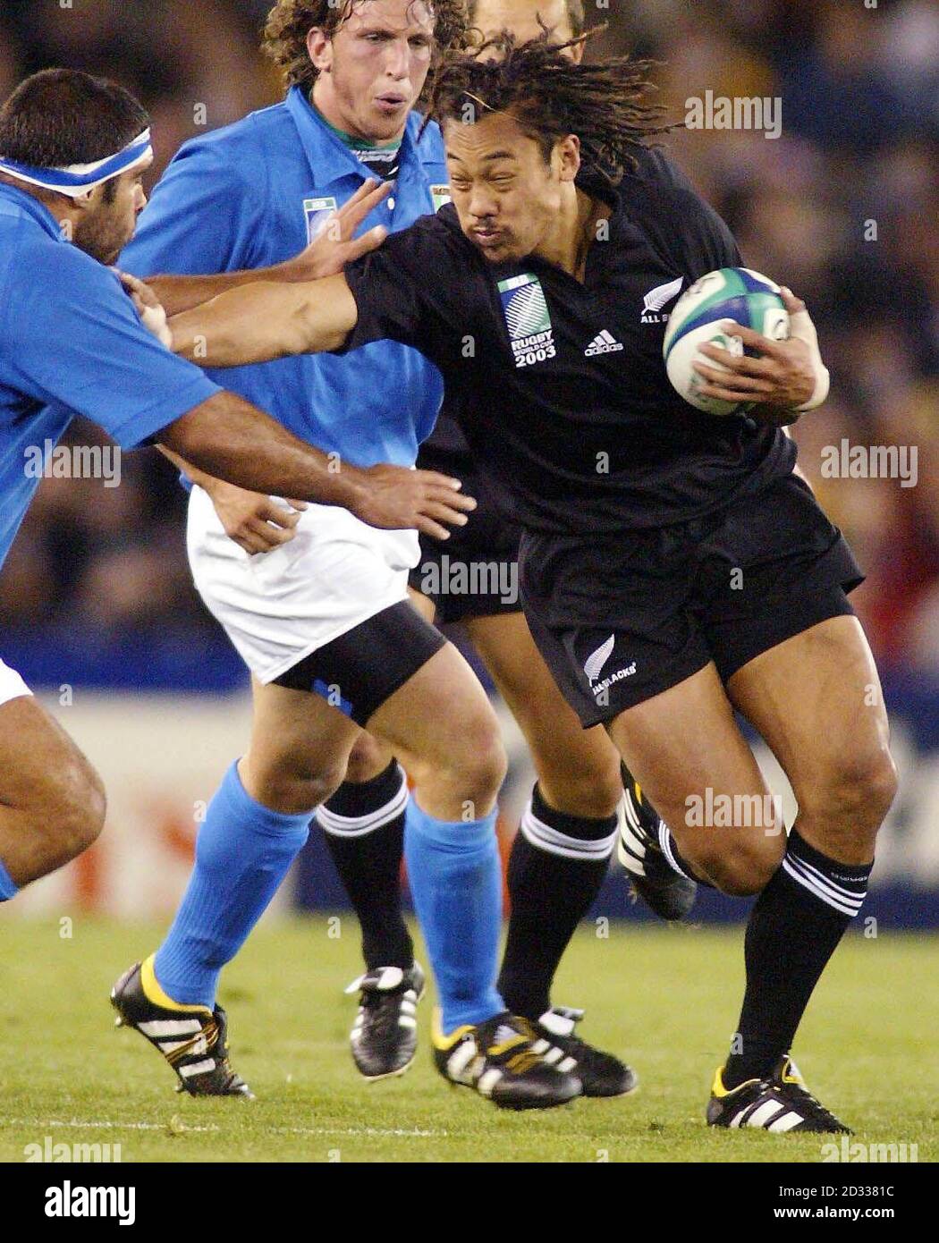 New Zealand's Tana Umaga during their Rugby Union World Cup pool match ...