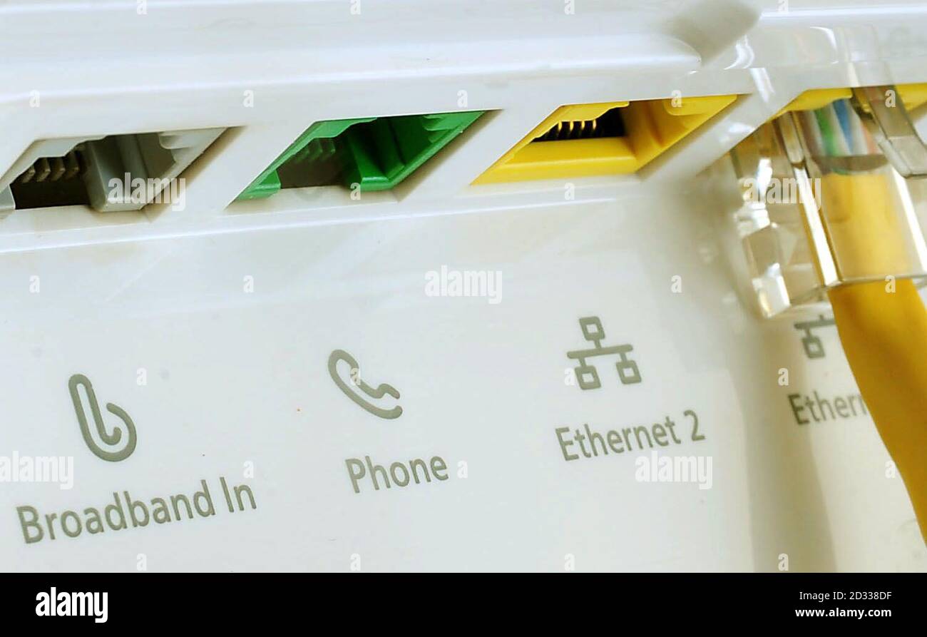 A general view of broadband router Stock Photo - Alamy