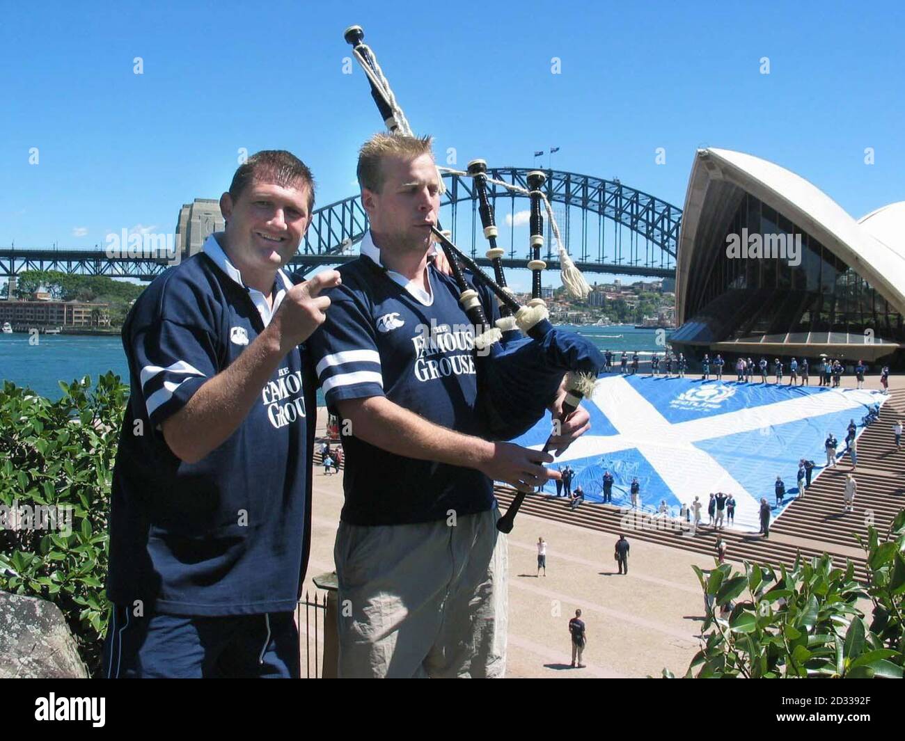 Jim Hay, (left) of the Scottish rugby's official supporters club and ...