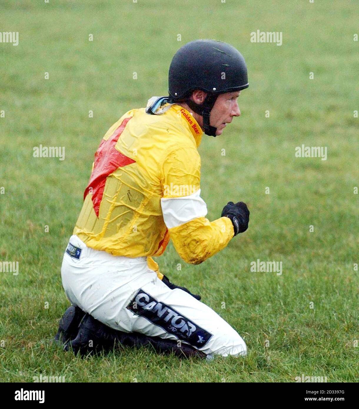 Jockey Mick Fitzgerald after coming off his ride, Azertyuiop, at the ...