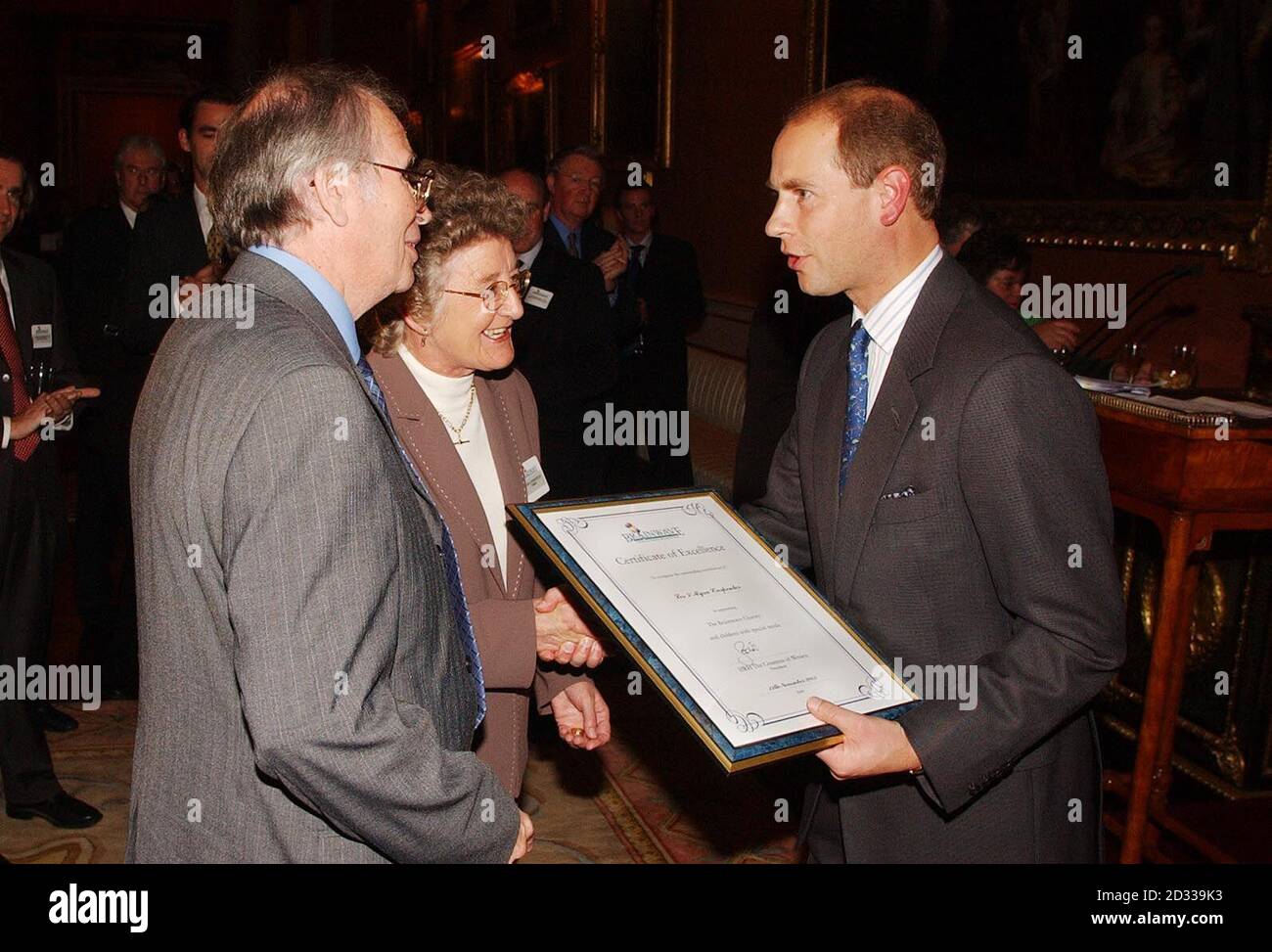 Mr and Mrs Carpenter with the Earl of Wessex attending a "Brainwave ...