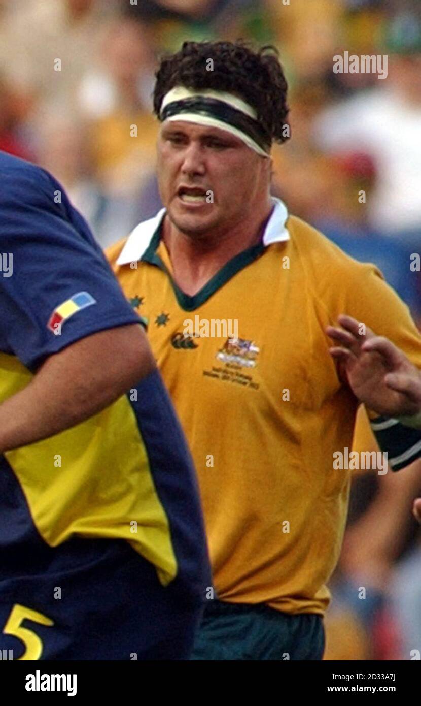 Al Baxter of Australia in action during the 2003 Rugby World Cup in ...