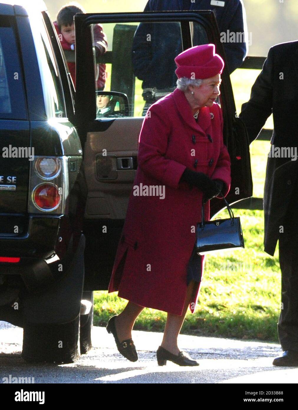 Queen Elizabeth II arrives for a church service on the Sandringham ...