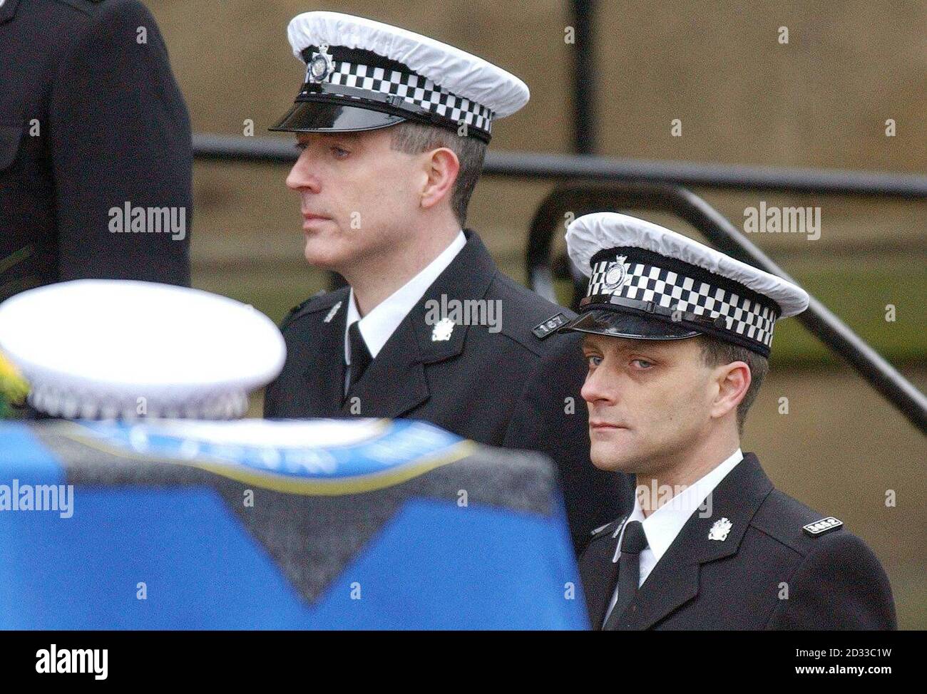 Attending the funeral of colleague pc ian broadhurst hi-res stock ...