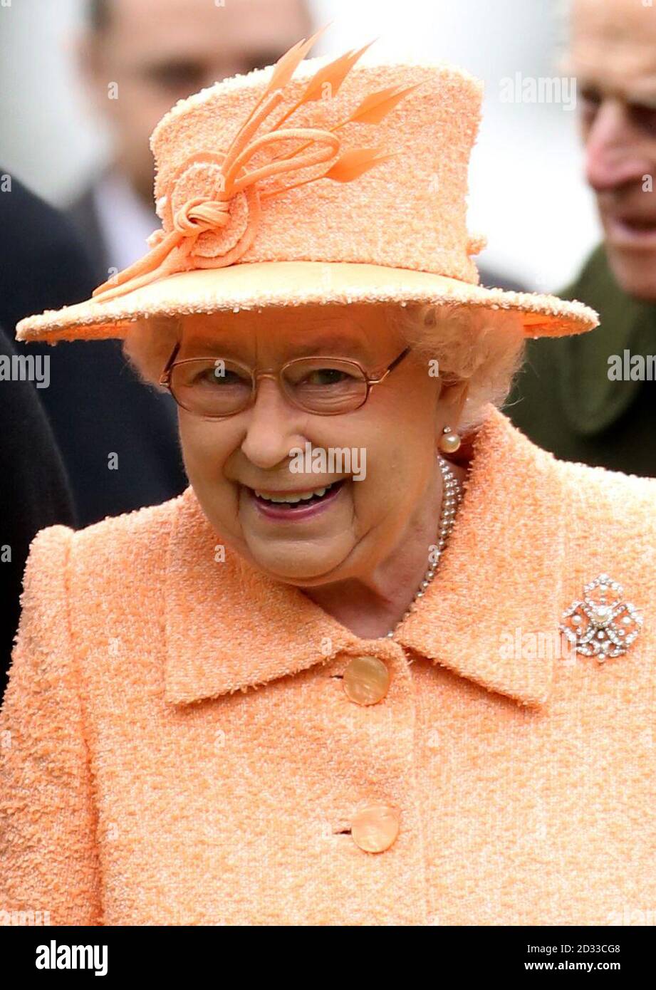 ALTERNATE CROP. Queen Elizabeth II attends the church of St Peter ...