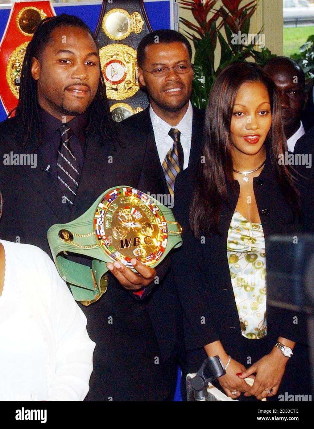World Heavyweight champion Lennox Lewis with his girlfriend Violet ...