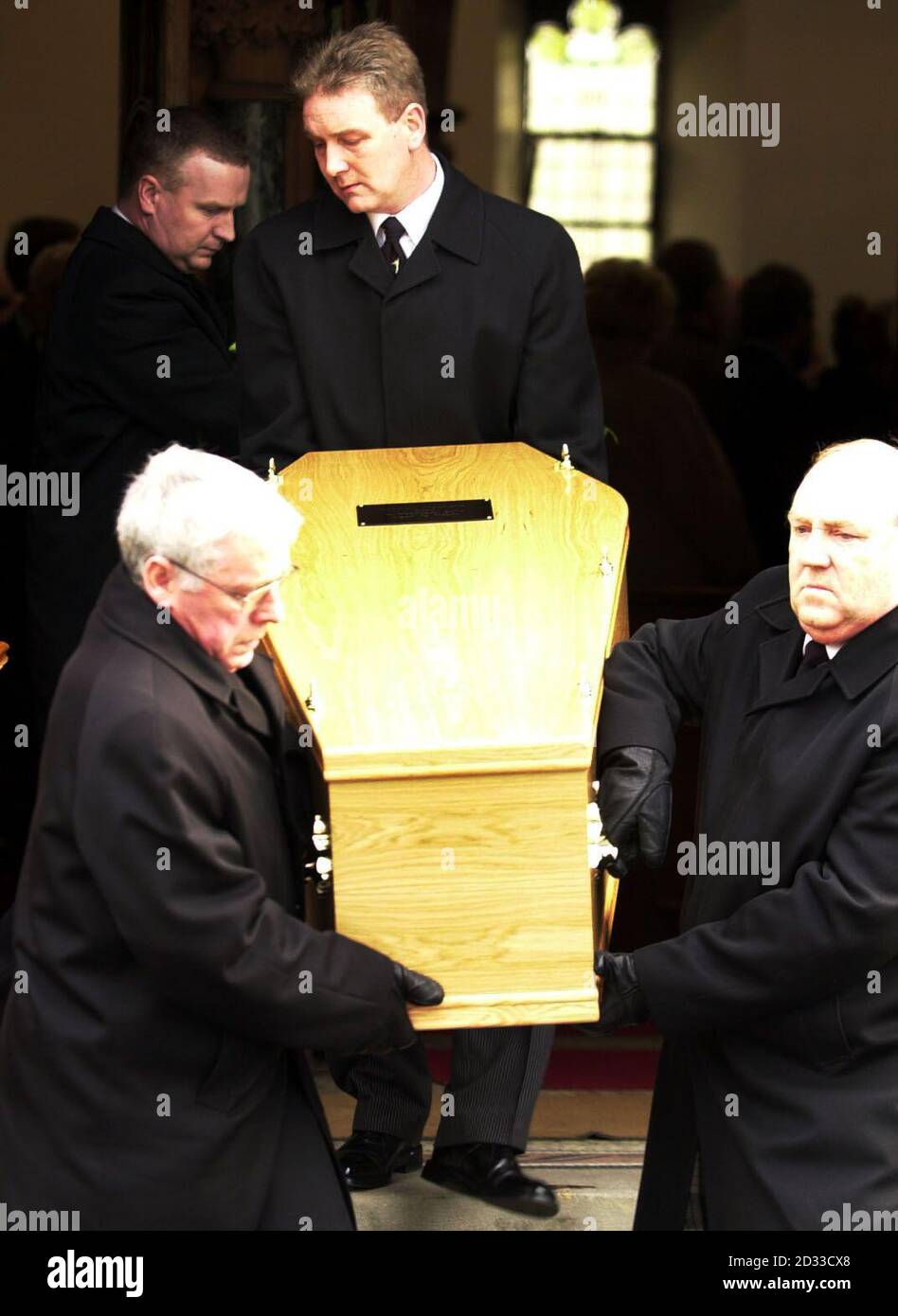 The coffin of former Scotland manager Ally MacLeod is taken to the ...