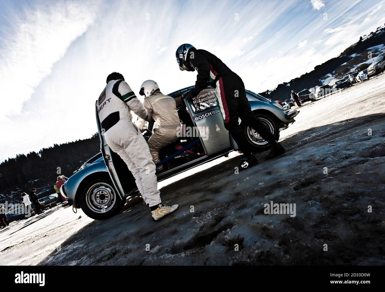 ALTENMARKT, AUSTRIA - JAN 18, 2014: Pitstop of a VW Beetle at the ...