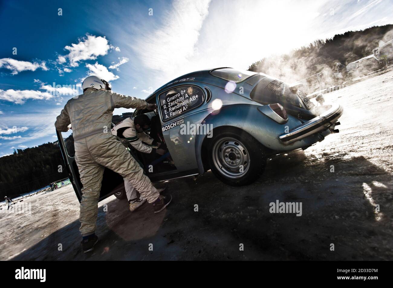 ALTENMARKT, AUSTRIA - JAN 18, 2014: Pitstop of a VW Beetle at the ...