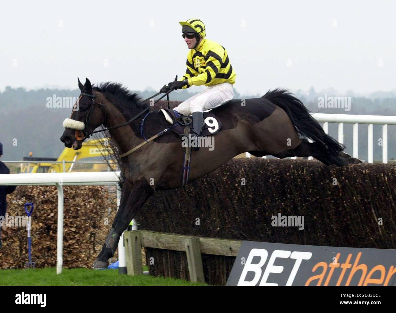 Strong Magic, Richard Hobson up, takes the last fence to win The Amlin ...