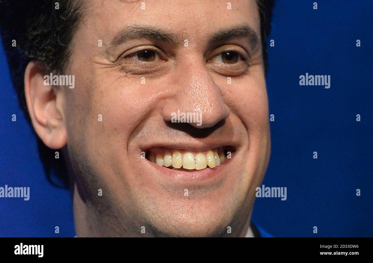 Labour leader Ed Miliband takes part in a question and answer session ...