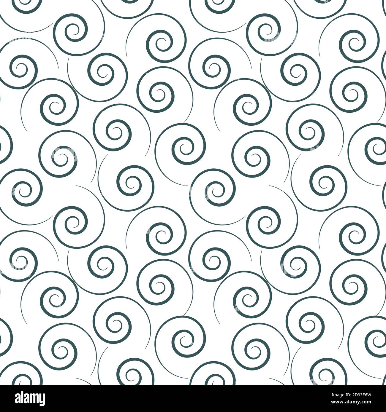 Seamless linear pattern with thin curl lines and scrolls, vector Stock ...