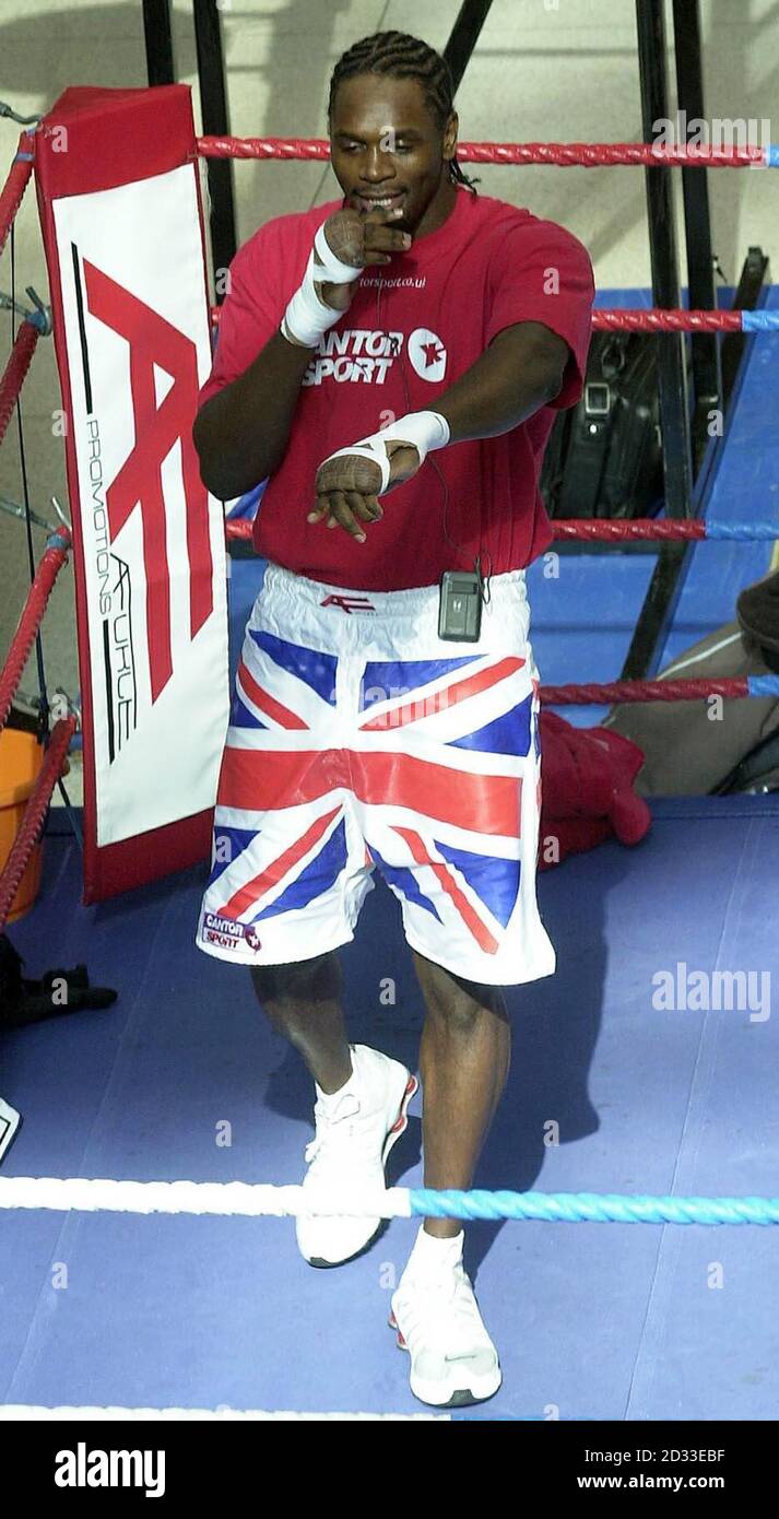 Olympic gold medal winning boxer Audley Harrison during a public ...