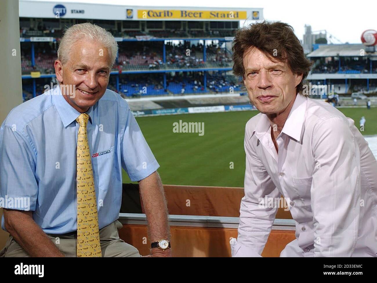 Sky Sport presenter and former England Test captain David Gower (left ...