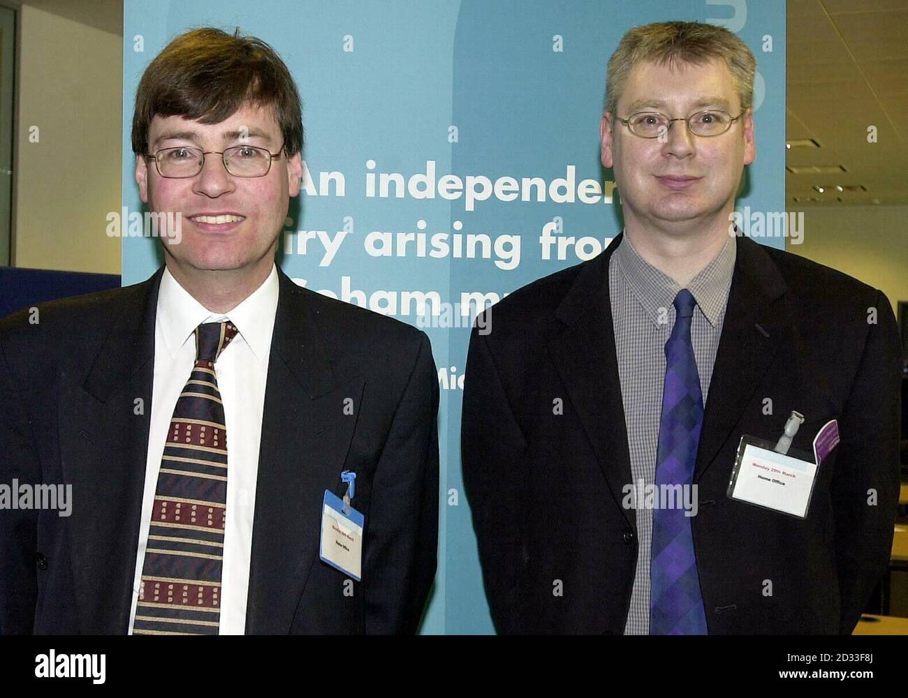 Home Office Officials Charles Goldie (left) and Stephen Rimmer appear ...