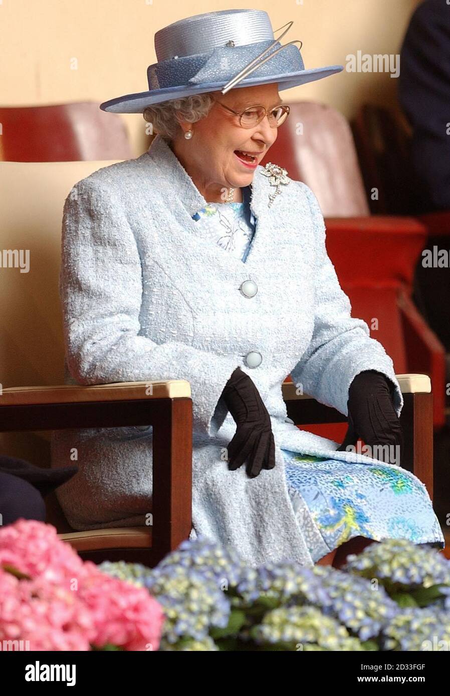 Britain's Queen Elizabeth II during her official state visit to Paris ...