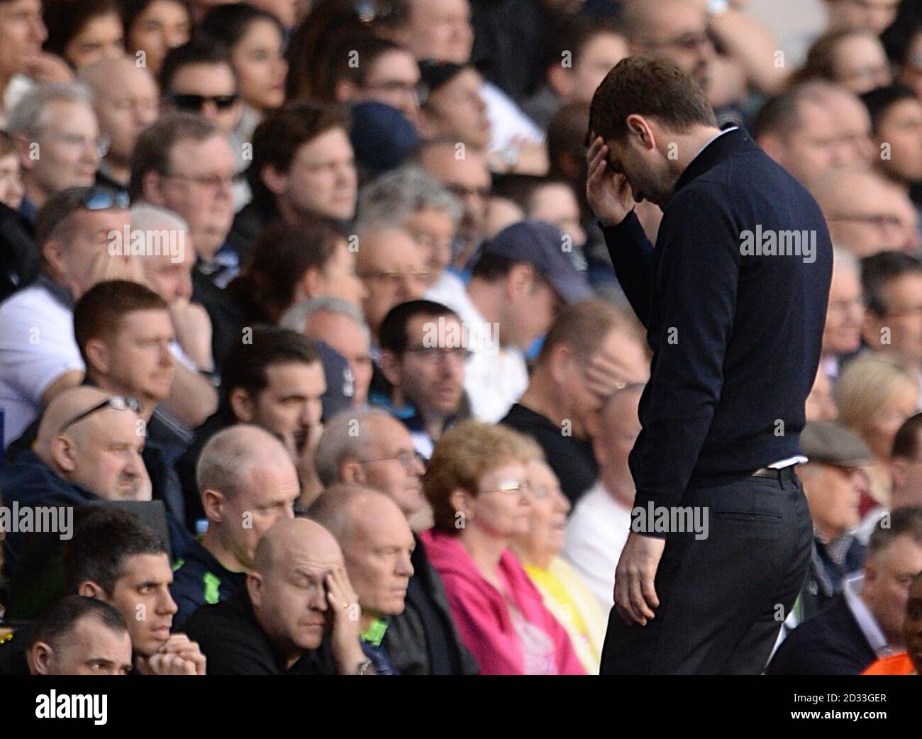 Tottenham Hotspur's manager Tim Sherwood reacts on the touchline Stock ... Tottenham Hotspur's manager Tim Sherwood reacts on the touchline Stock ...