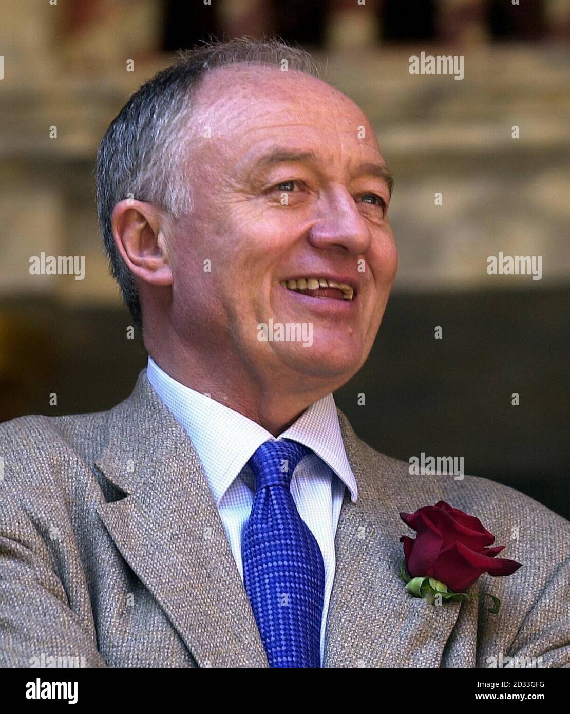 Mayor of London Ken Livingstone wears a red rose to mark St. George's ...