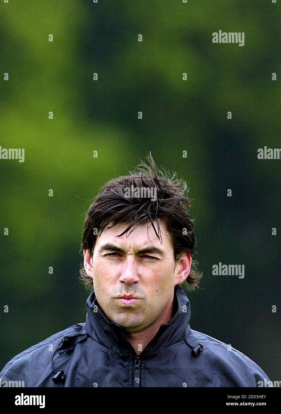 New Zealand cricket captain Stephen Fleming trains in the nets in ...