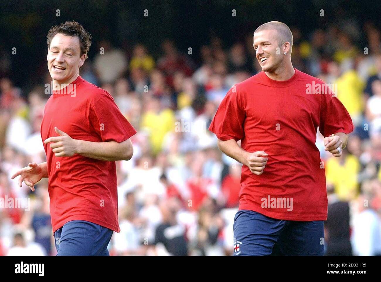 John Terry and David Beckham before the Martin Keown Testimonial match ...