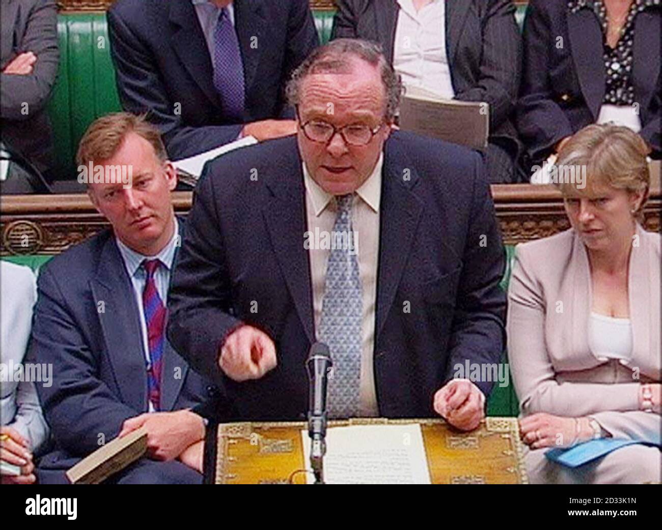 Conservative party leader michael in the house of commons hi-res stock ...