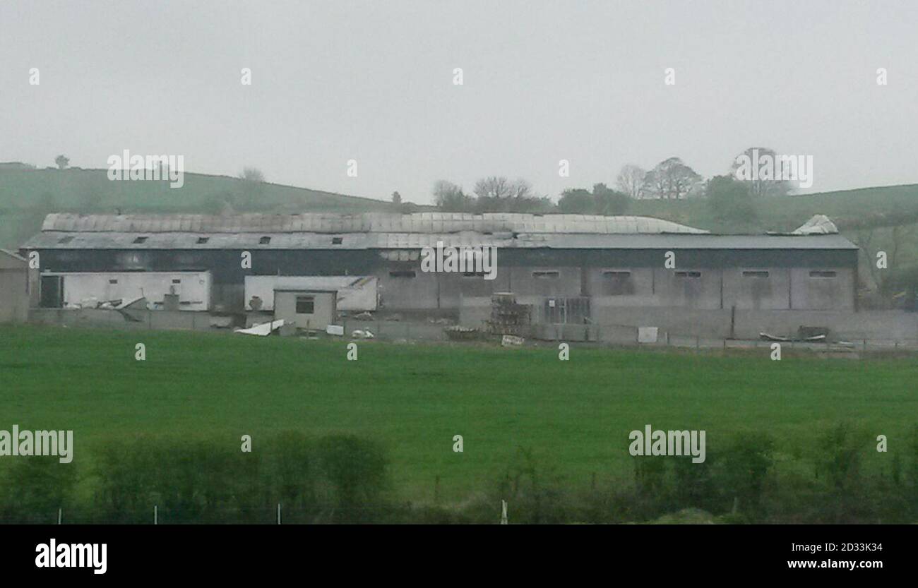 BEST QUALITY AVAILABLE The scene of a fire at a farm in Bessbrook, Co ...