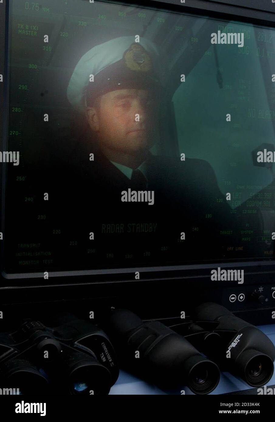 The reflection of Deck Officer Billy Campbell from Brixham in South ...