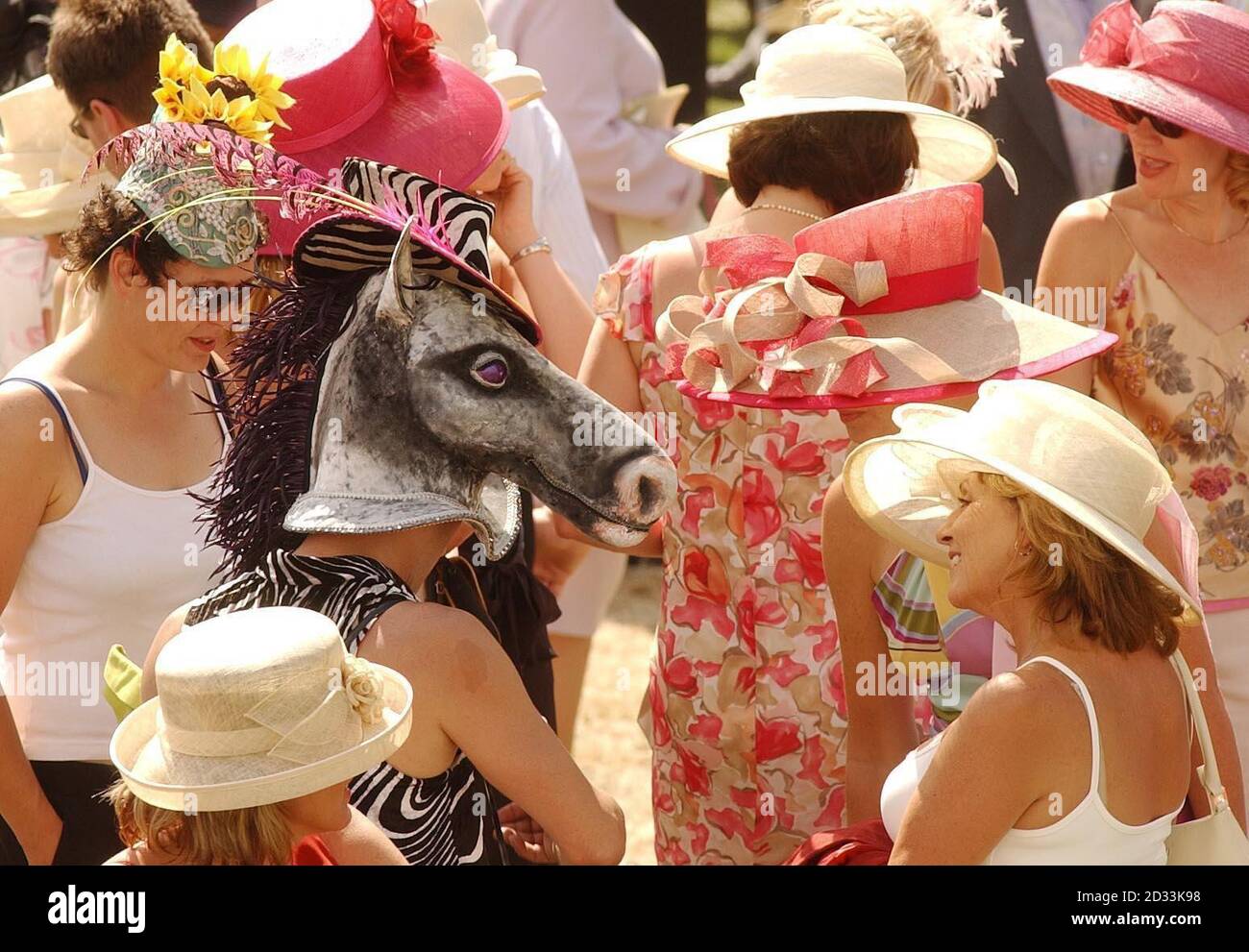 A horse Racing fan in the Royal enclosure during the second day of ...
