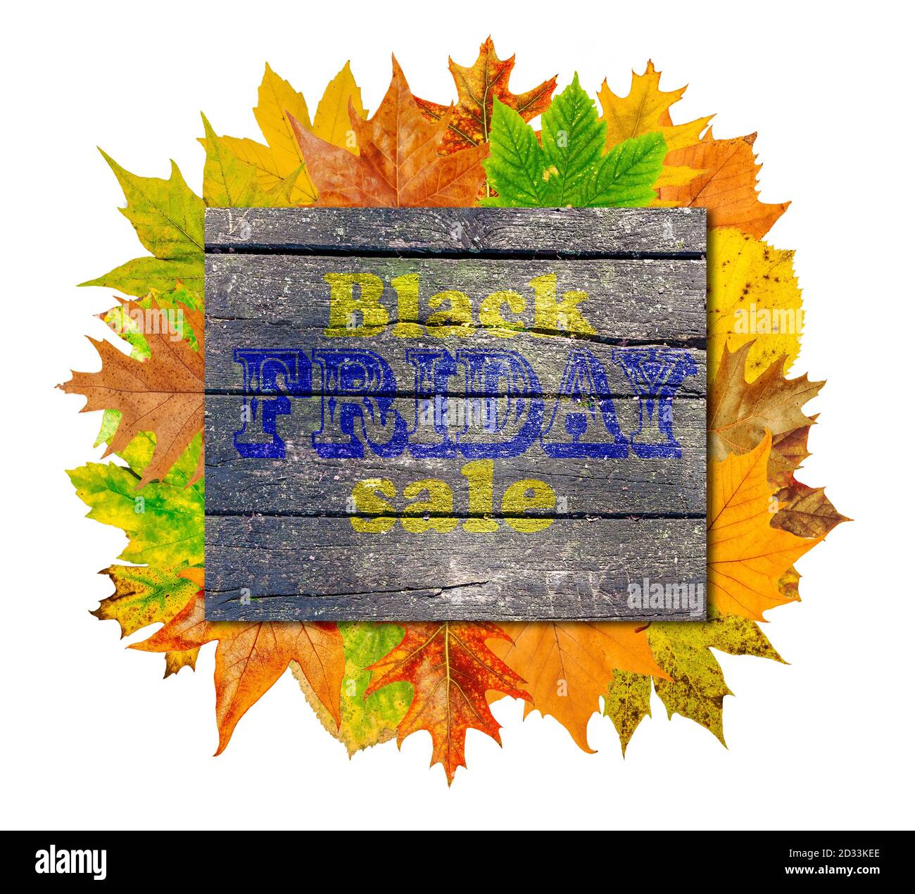 Poster autumn sale leaves Cut Out Stock Images & Pictures - Alamy