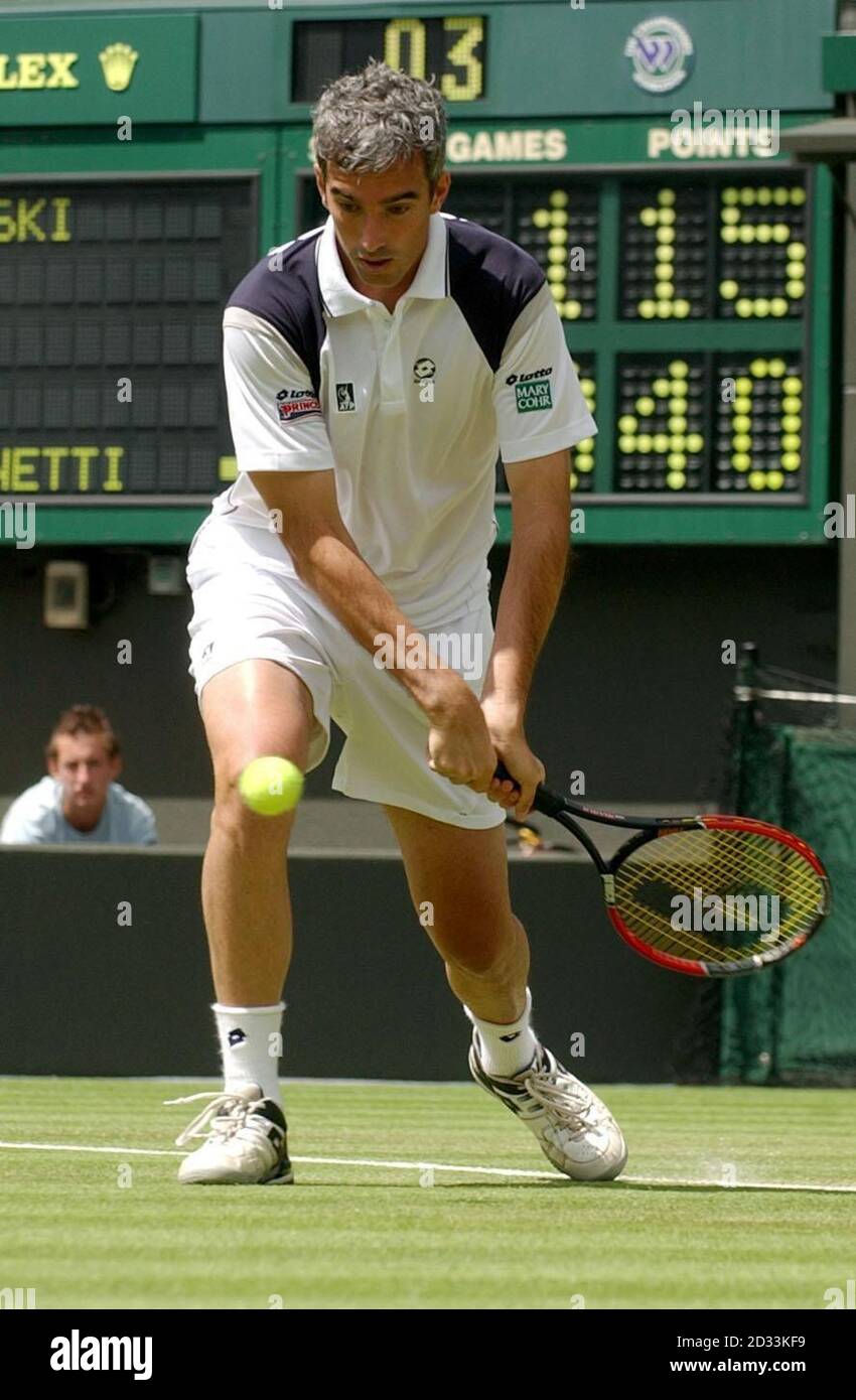 Davide Sanguinetti from Italy in action against Great Britain's Greg ...