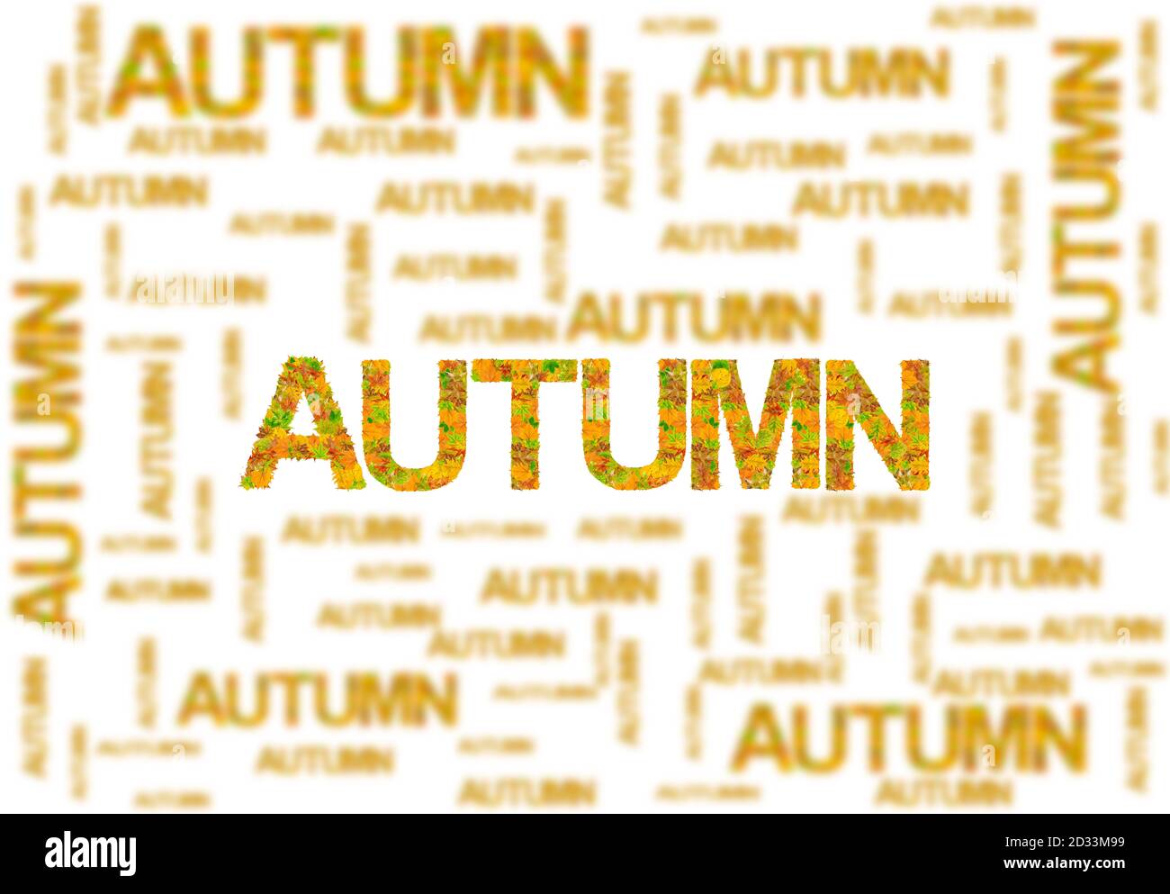 Word autumn made of leaves Stock Photo - Alamy