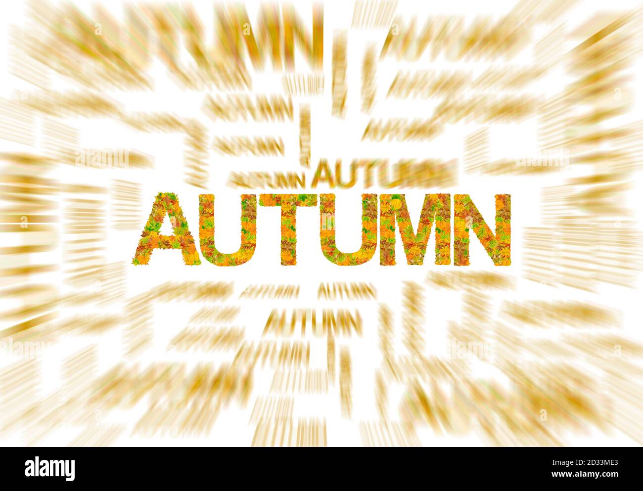 Word autumn made of leaves Stock Photo - Alamy