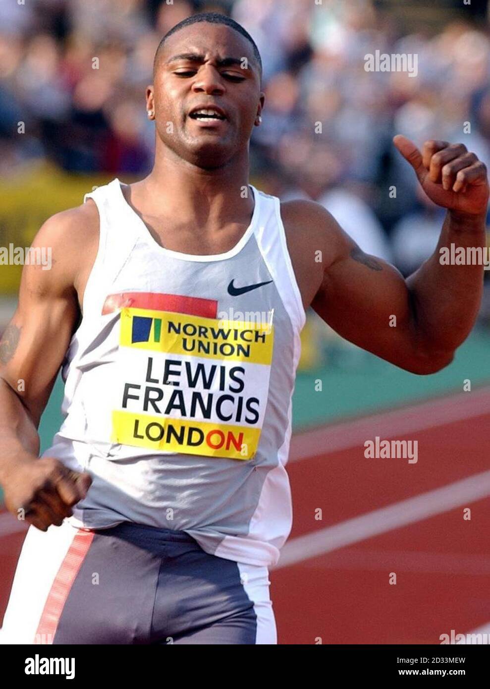Britain's Mark Lewis-Francis reacts after failing to qualify for the ...