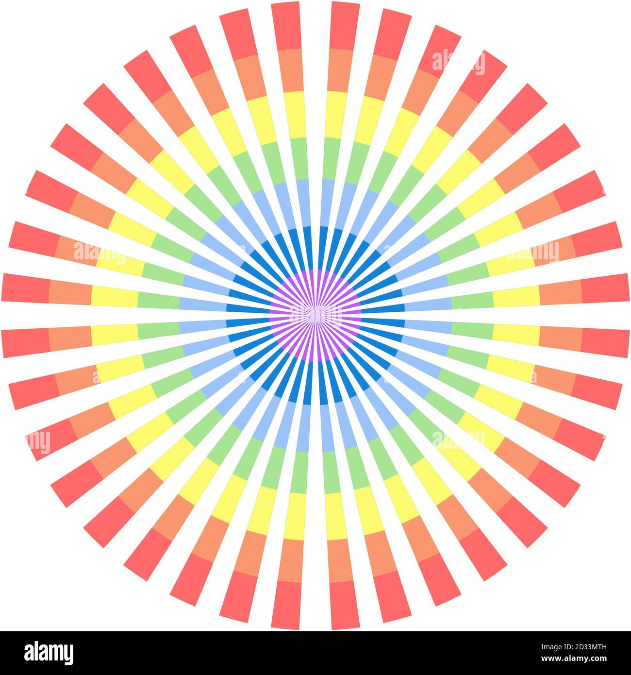 Radial background illustration rainbow Cut Out Stock Images & Pictures ...