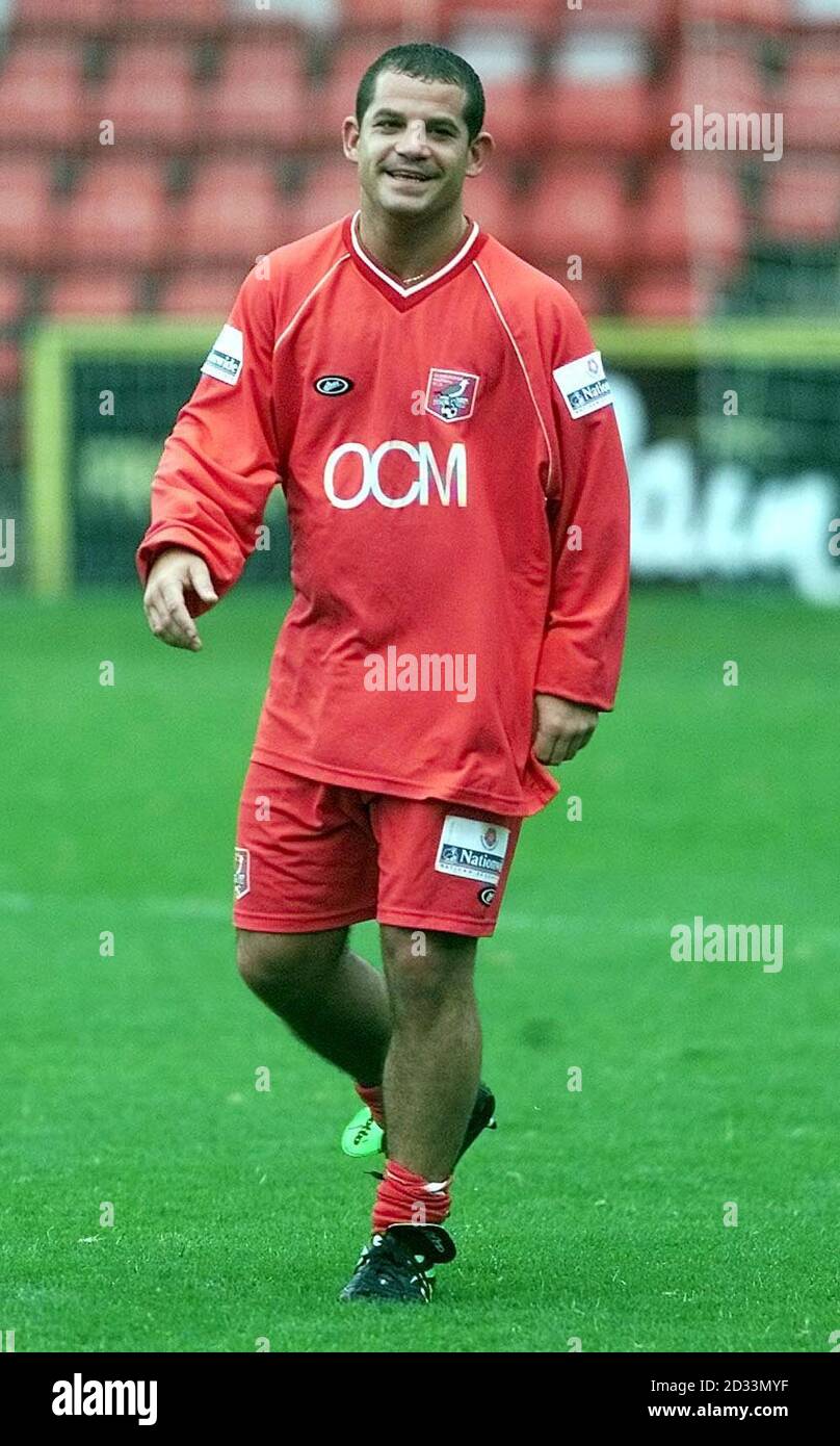 Former boxer Spencer Oliver during the 'Paul Ingle' Charity Football ...