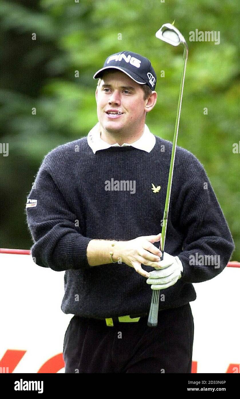 Lee Westwood in action during a practice round at Wentworth, Surrey, in ...