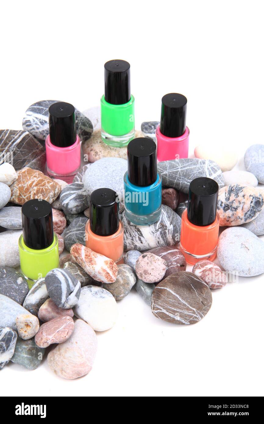 nail polish (color set) isolated on the white background Stock Photo ...