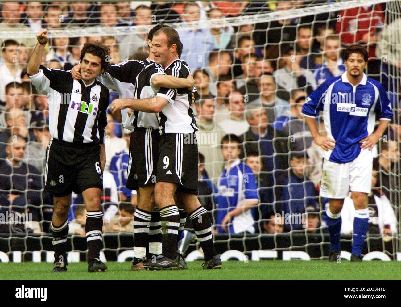 Newcastles clarence acuna right celebrates his goal hi-res stock ...