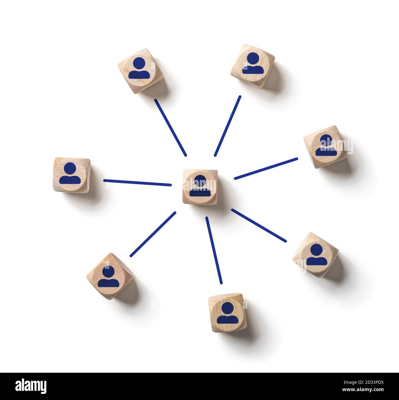 Circular network with an element in the middle on a white background ...