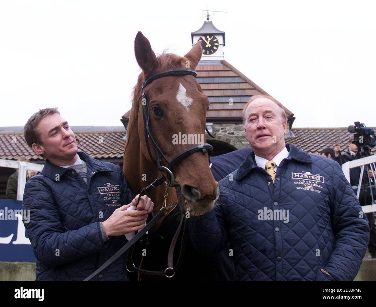 Grand National winning jockey Richard Guest and trainer Norman Mason ...