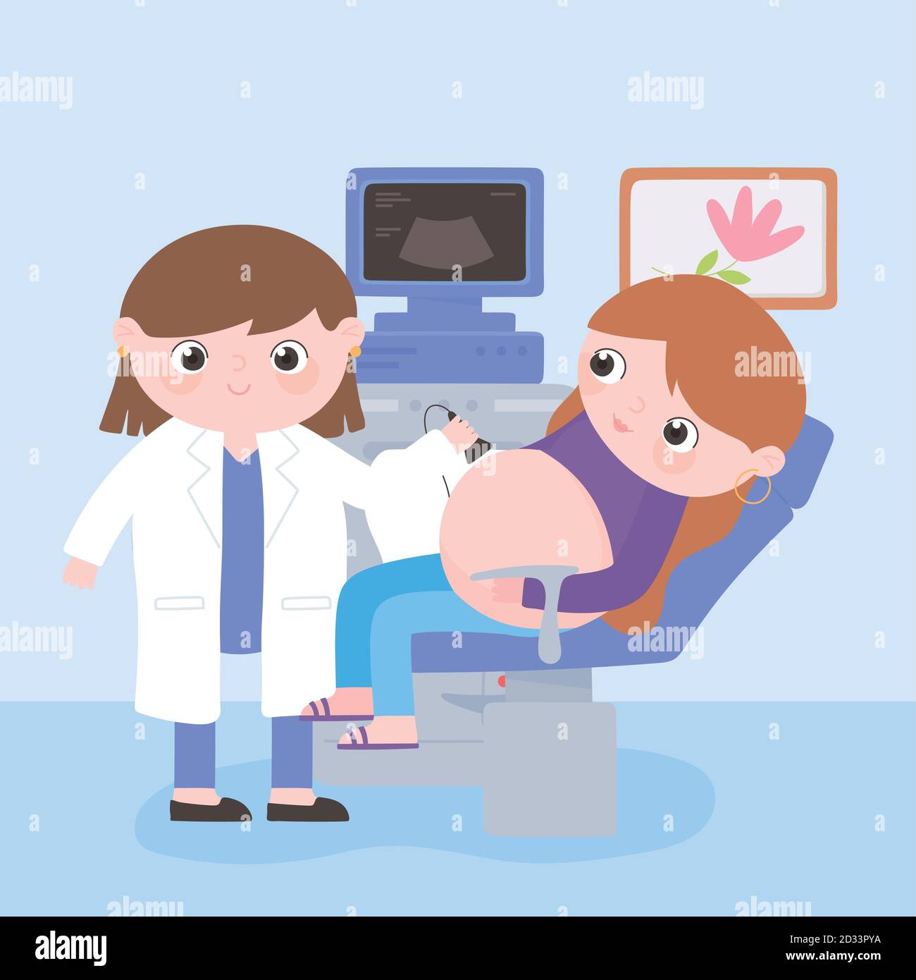 pregnancy and maternity, female doctor and pregnant woman checking ...