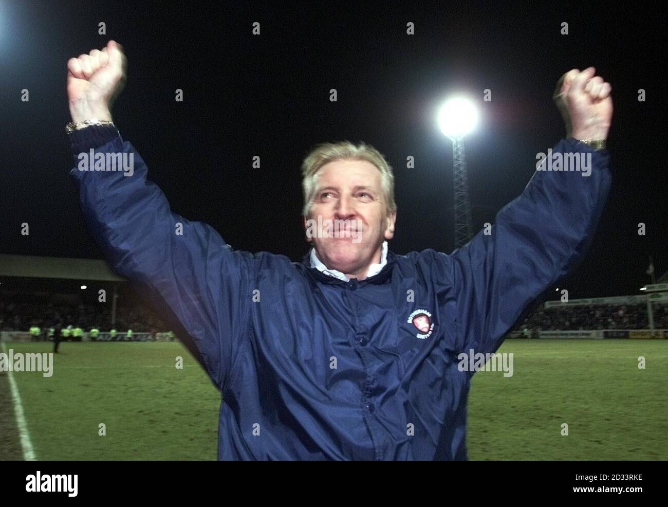 The fourth official Graham Poll (right) intervenes as Southampton's ...