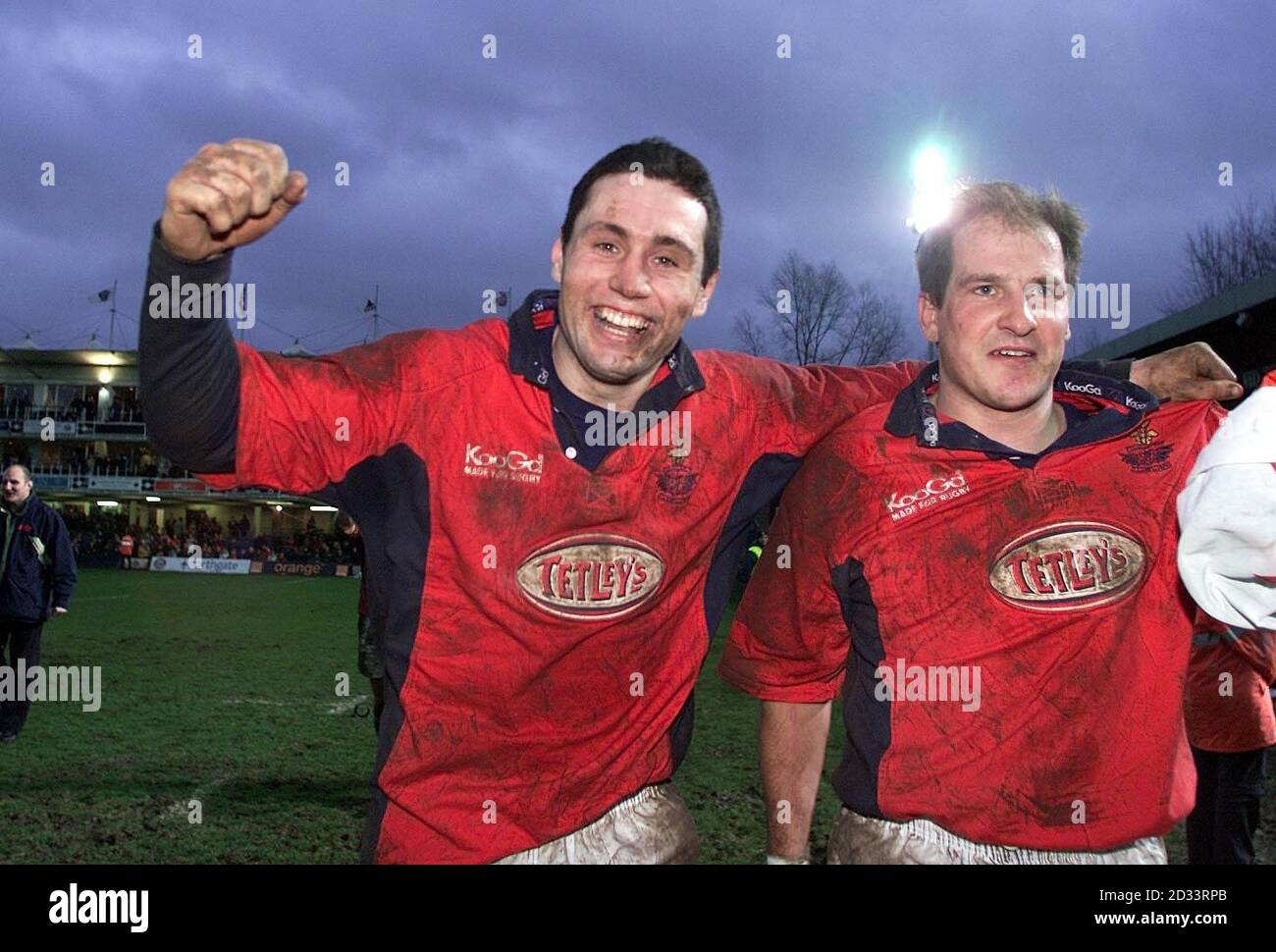 Neil boobyer celebrate thier 27 10 victory over bath hi-res stock ...